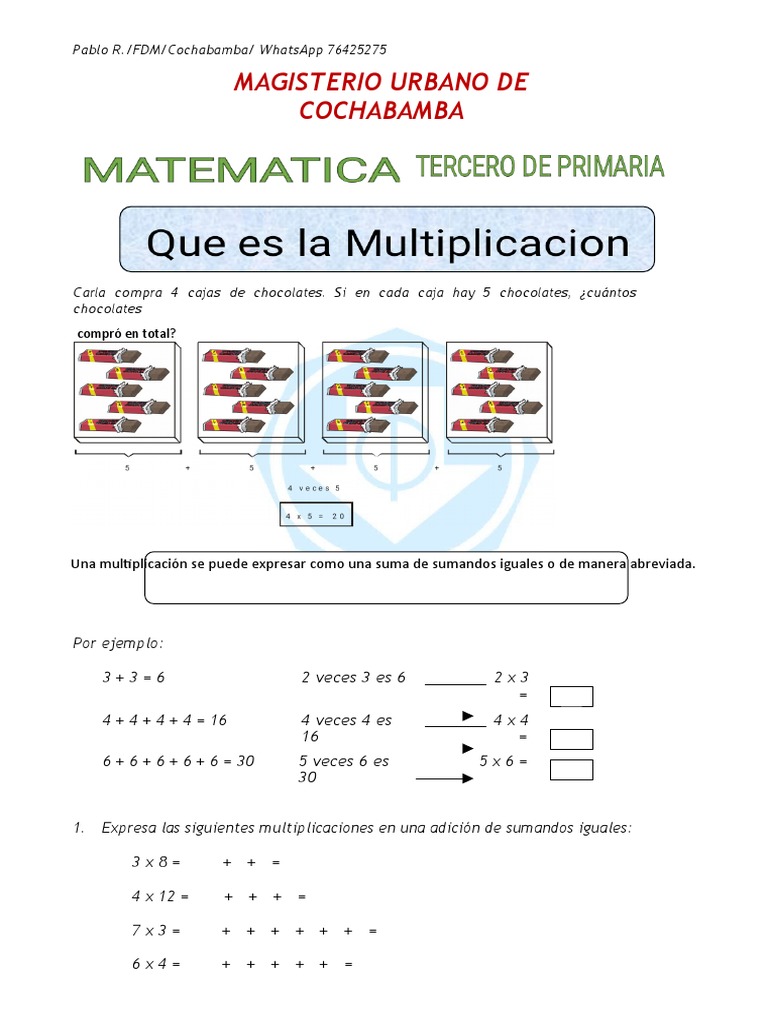 3ro Multiplicacion Primaria FDM | PDF | Métodos y materiales de enseñanza