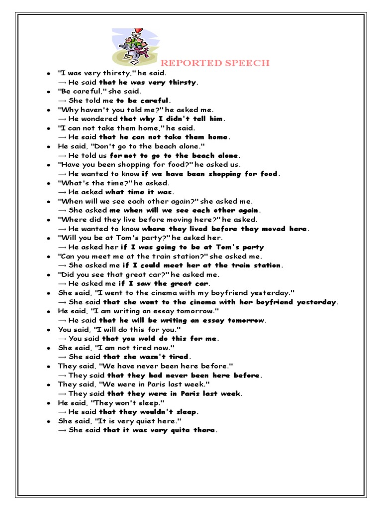 Understanding Reported Speech | PDF | Art | Mystery, Thriller & Crime ...