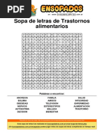 Sopa de Letras de Vida Saludable | PDF