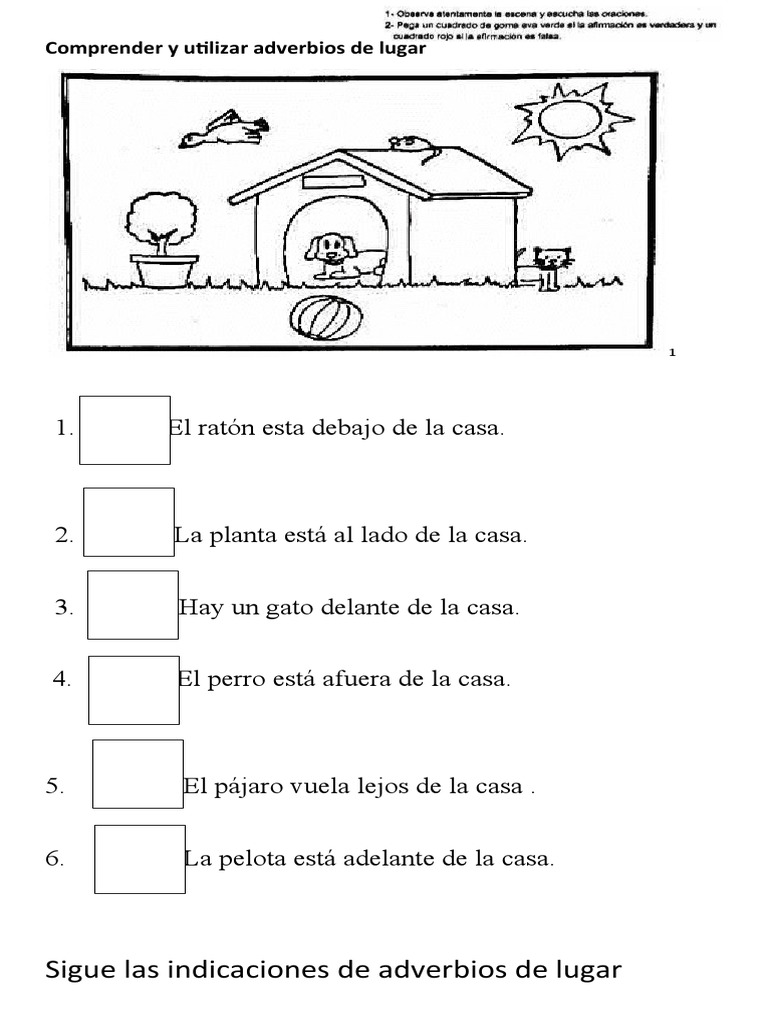 Adverbios de Lugar | PDF
