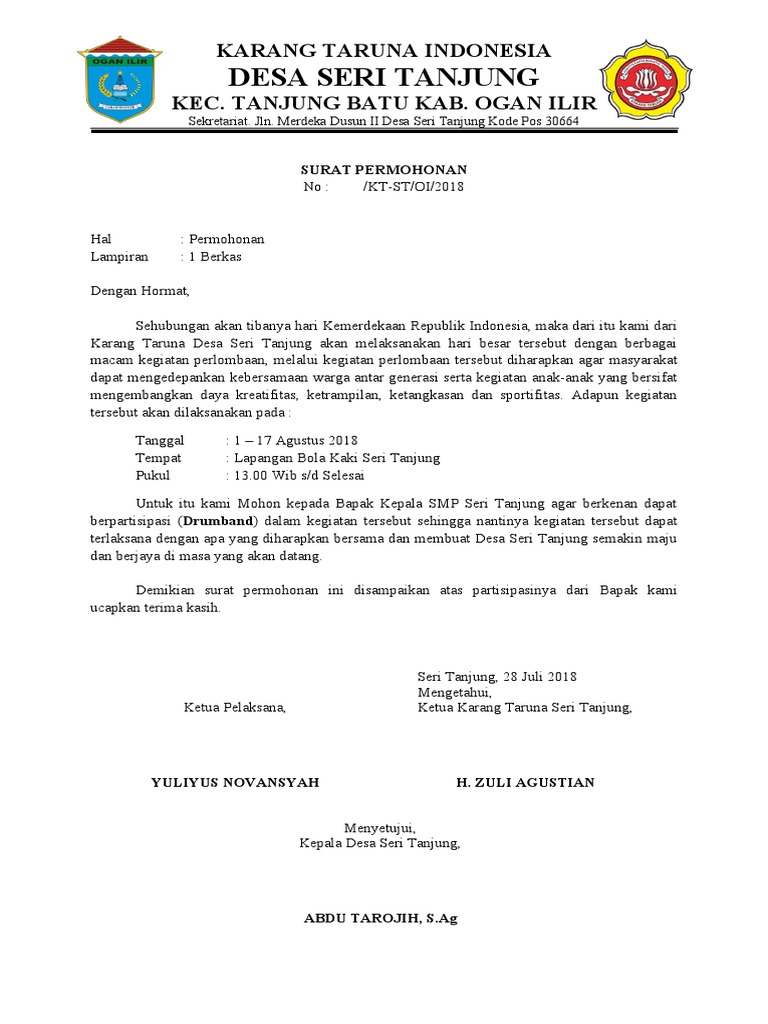 Permohonan Drumband | PDF