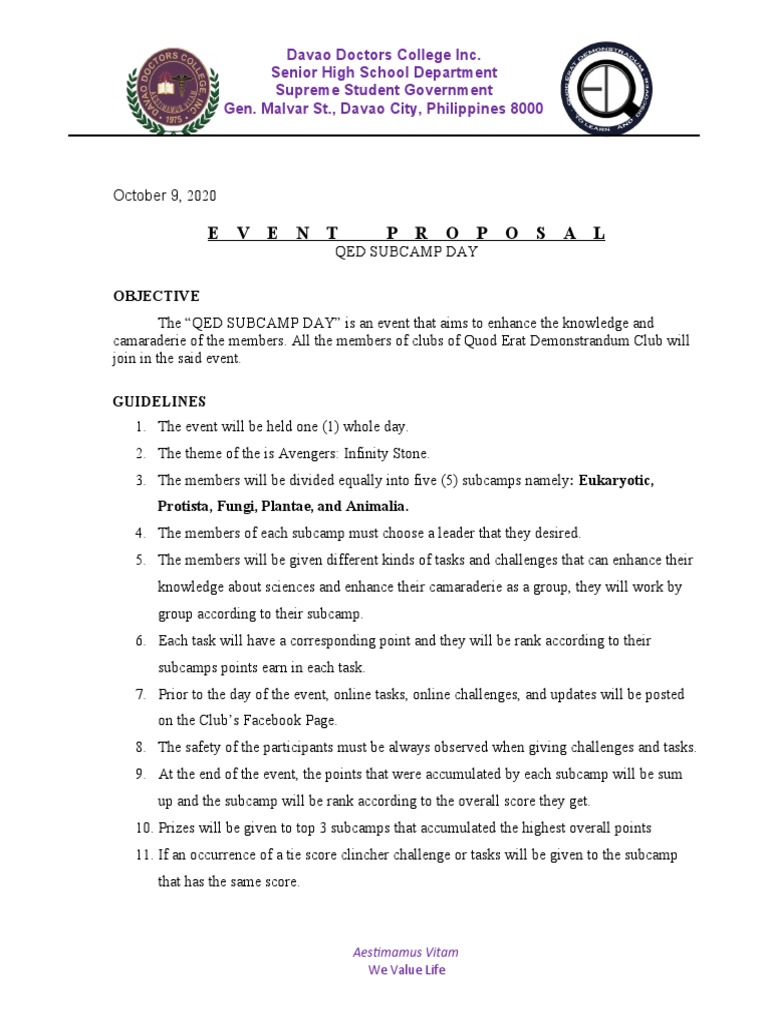 QEDSubcampDay-QED - Proposal Pro | PDF