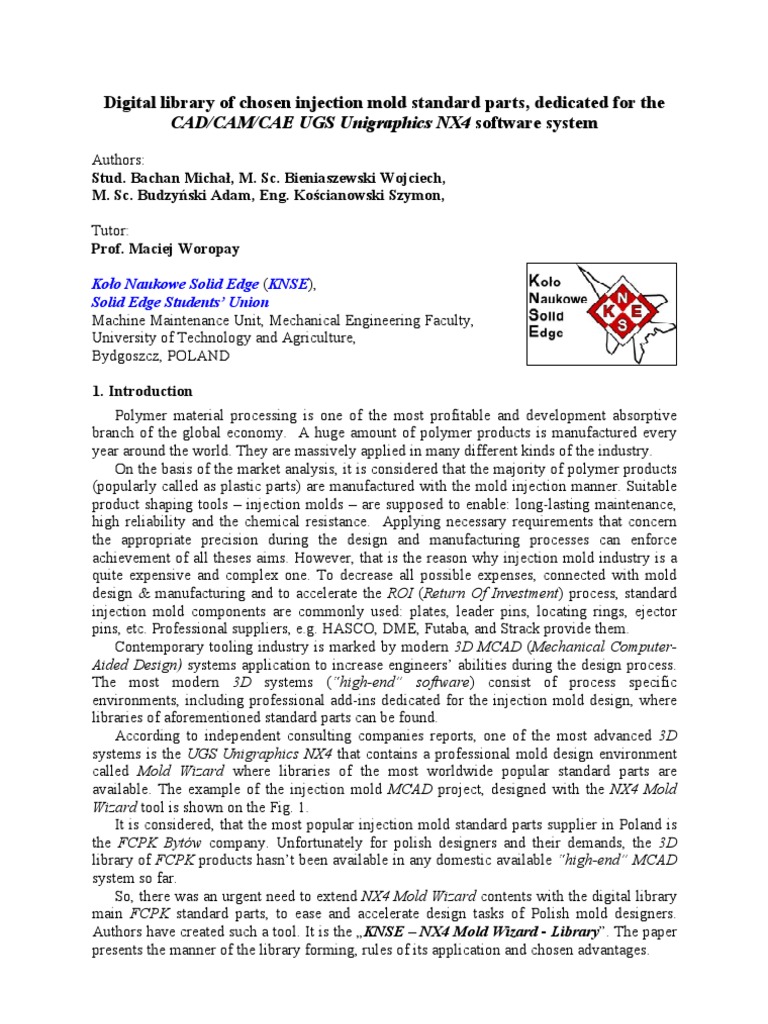 Injection Molds Ug NX Mold Making | PDF | 3 D Modeling | Databases