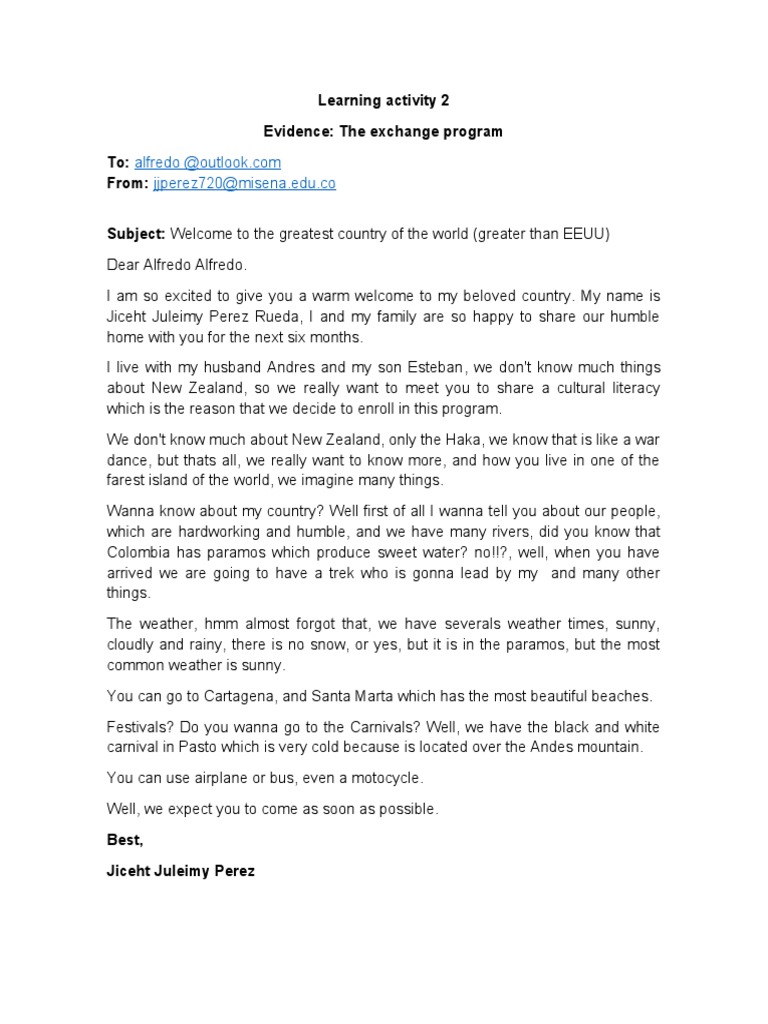 Evidence The Exchange Program | PDF