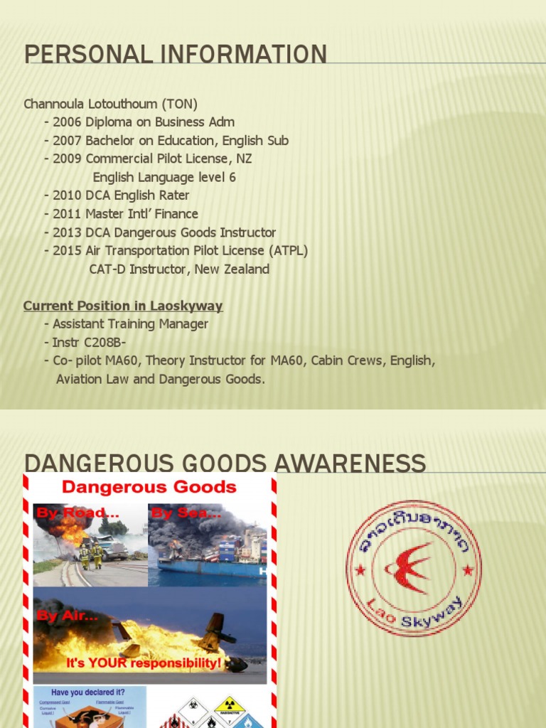 Dangerous Goods Awareness 2016 | PDF | Dangerous Goods | Infection