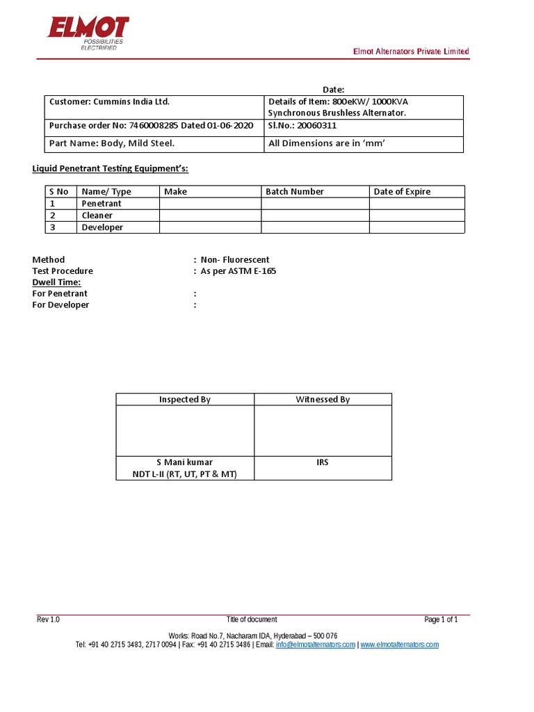 DP Test - Body | PDF