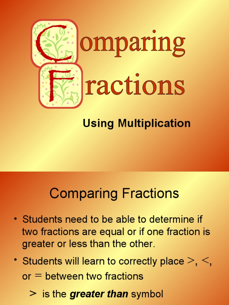Comparing Fractions | PDF