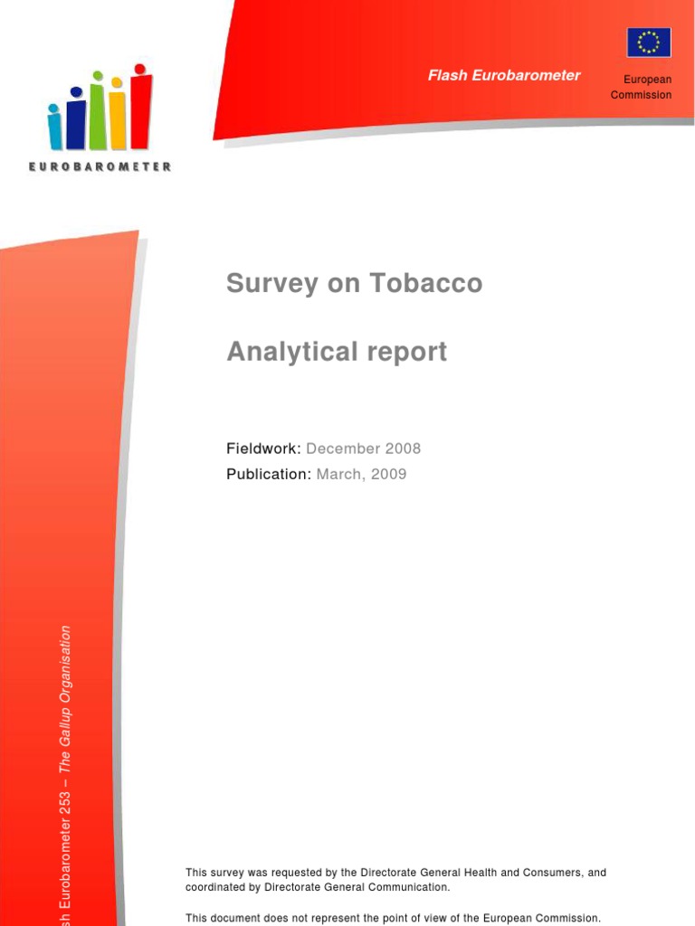 Survey On Tobacco Analytical Report: Flash Eurobarometer | PDF ...