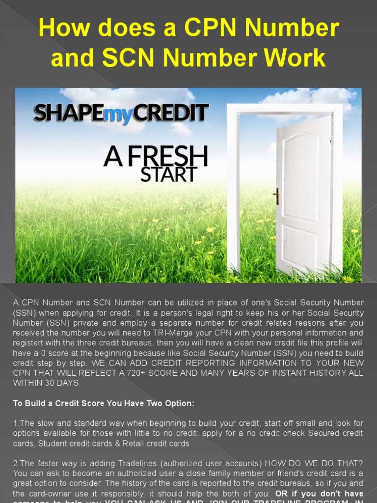 How Does A CPN Number and SCN Number Work | PDF | Social Security ...