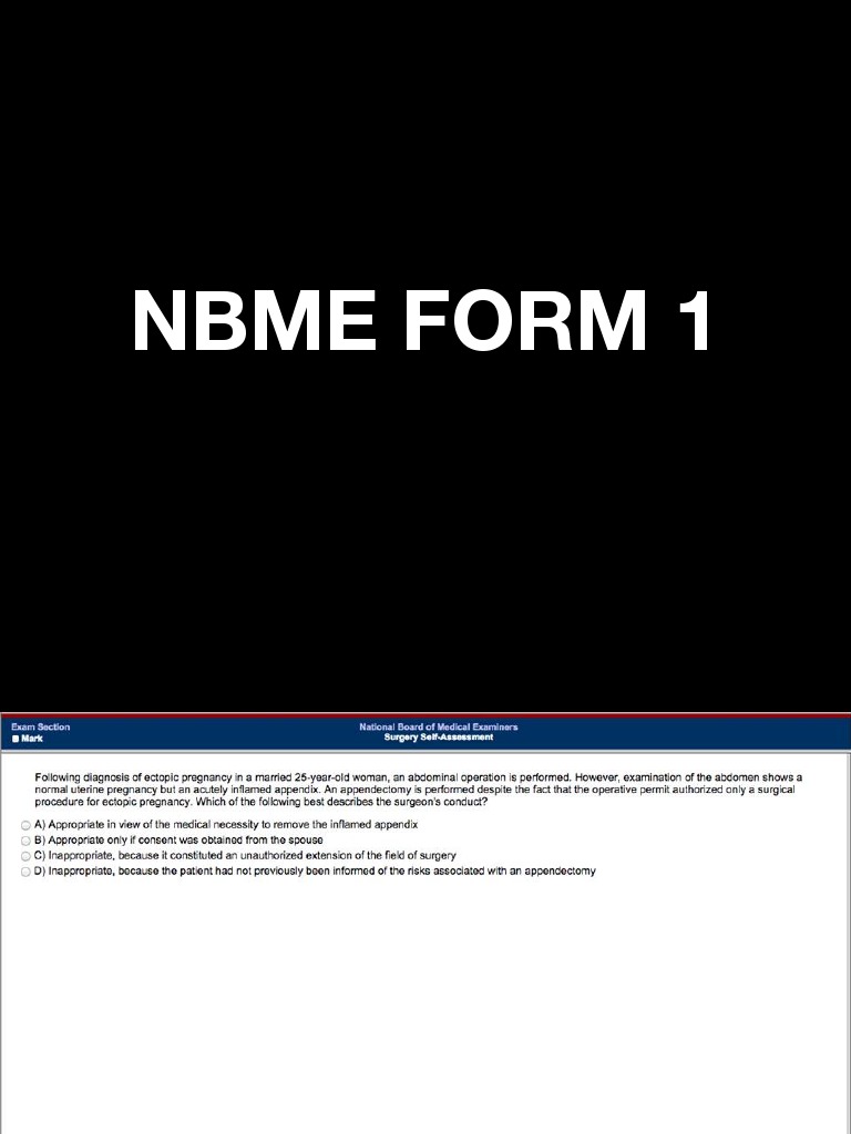 NBME Form 1 PDF | PDF