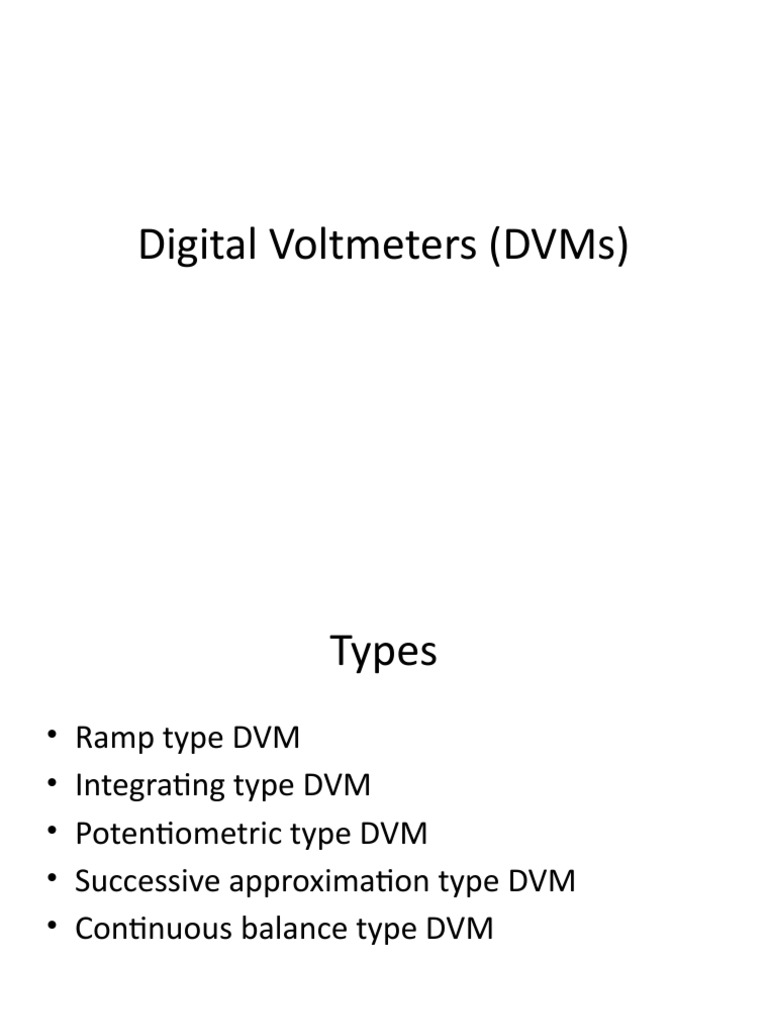 Overview of Digital Voltmeters and Recorders | PDF | Information And ...
