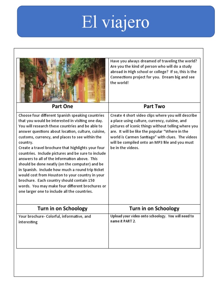 Travel Project: Explore Spanish Countries | PDF | Foreign Language Studies