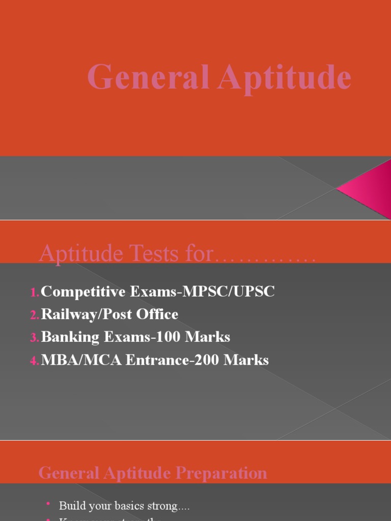 General Aptitude Test Preparation Guide | PDF | Odds | Probability