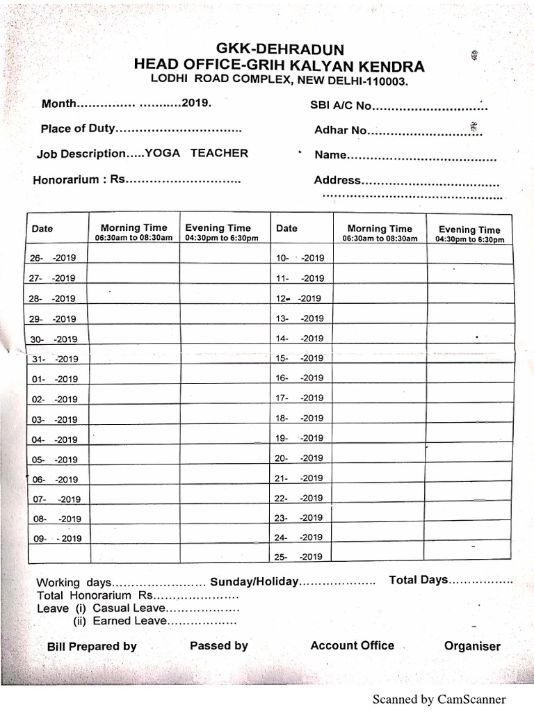 Job Card Format | PDF