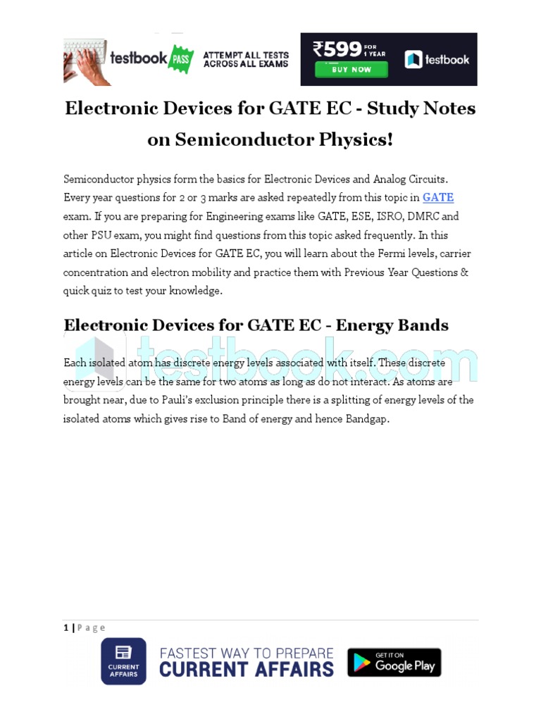 A7838087 Electronic Devices For Gate Ec Study Notes On Semiconductor ...