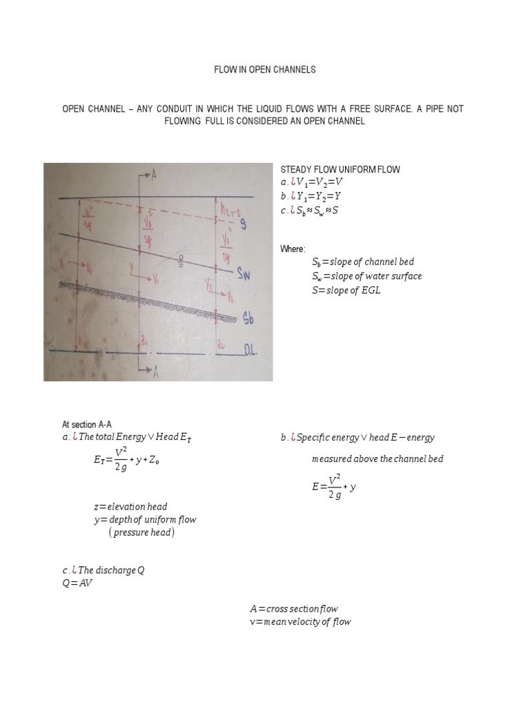 Flow in Open Channels | PDF | Fluid Dynamics | Soft Matter