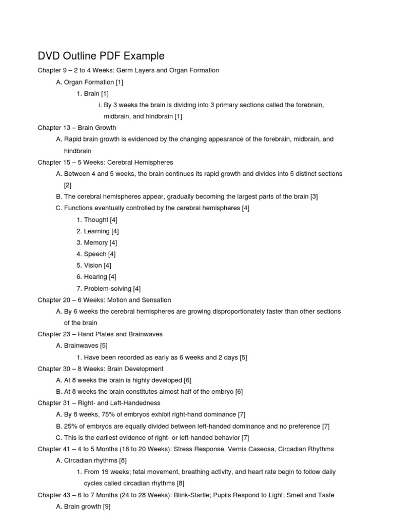 DVD Outline Example | PDF