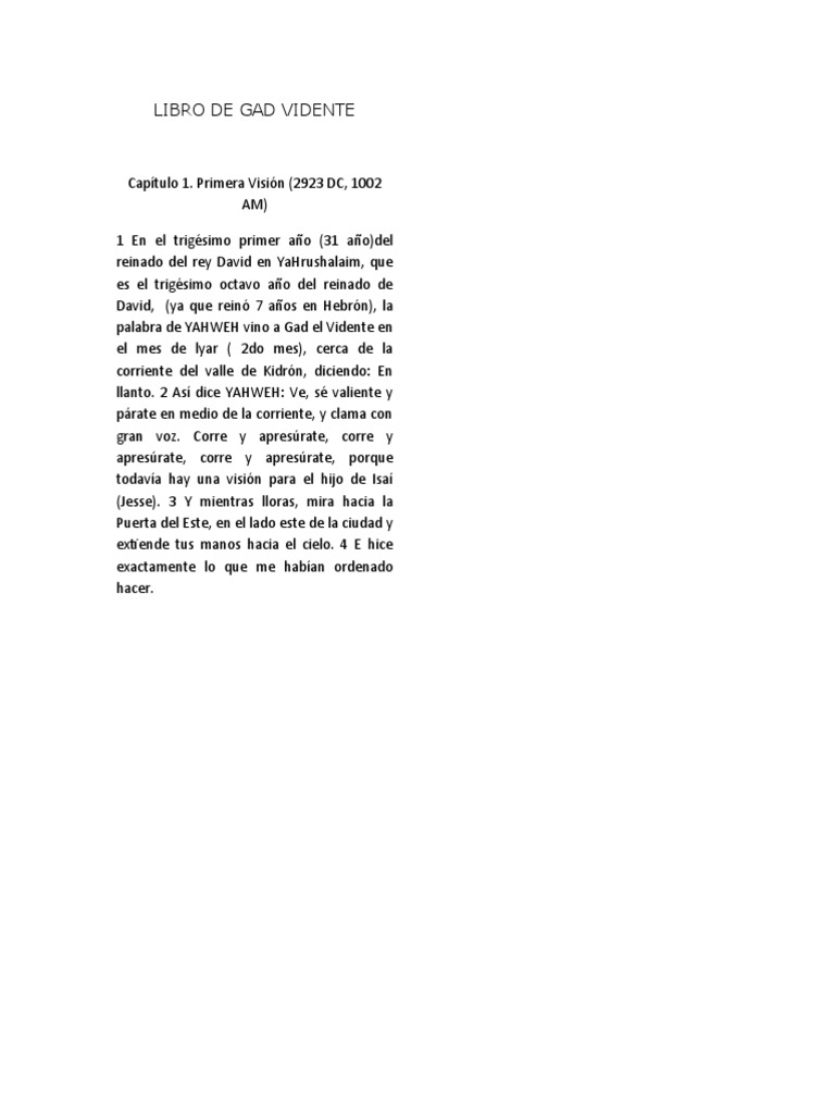 Libro de Gad Vidente | PDF