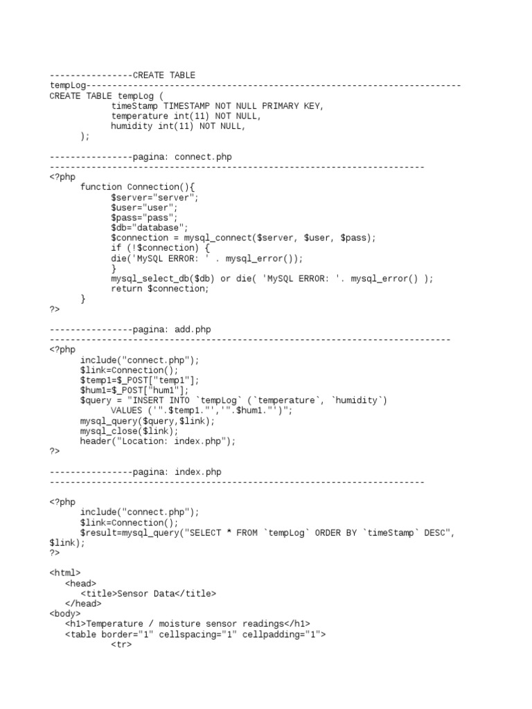 Send Arduino Data To The Web (PHP MySQL D3.js) | PDF