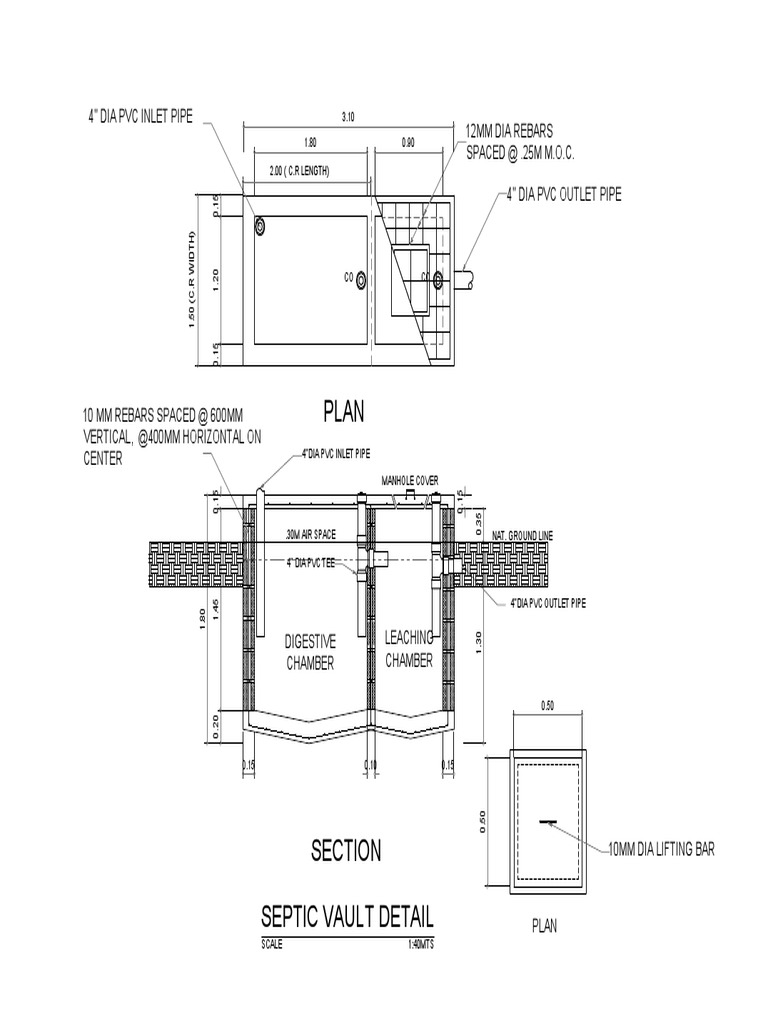 Septic Vault Design Specifications | PDF | Civil Engineering | Building ...