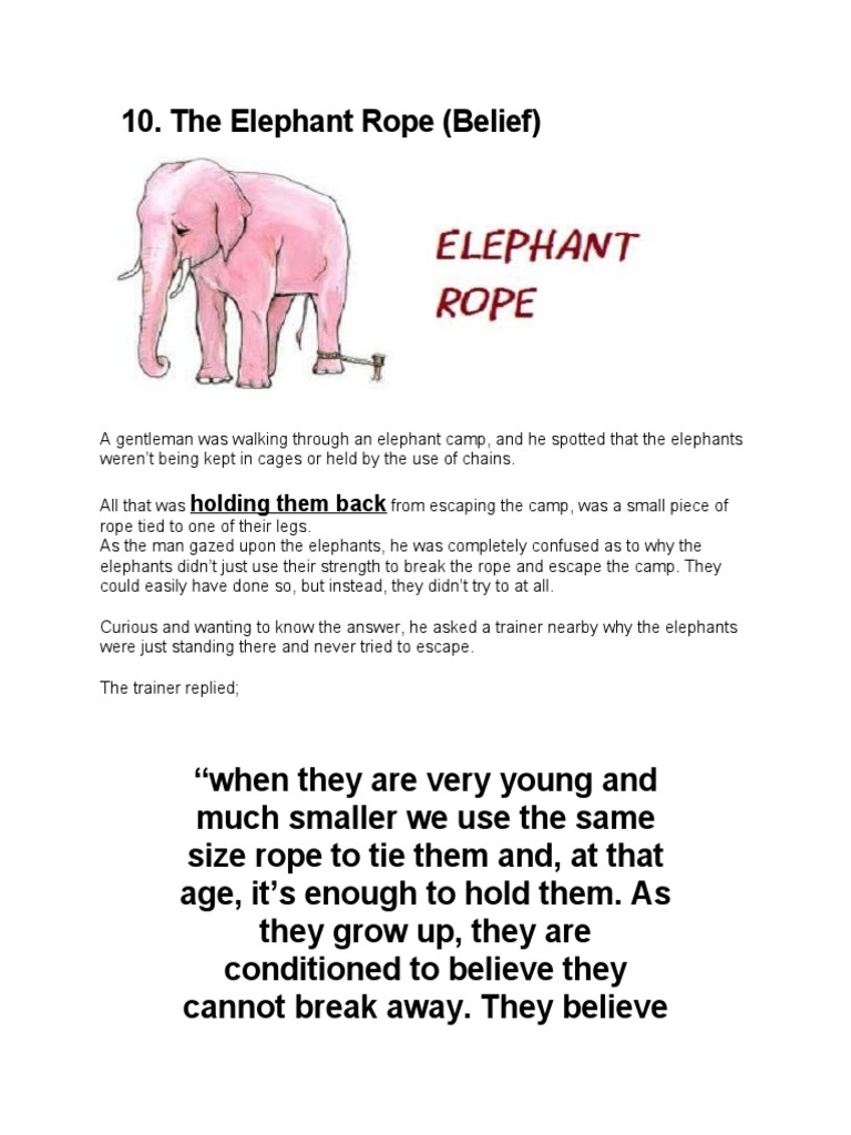 The Elephant Rope (Belief) : Holding Them Back | PDF