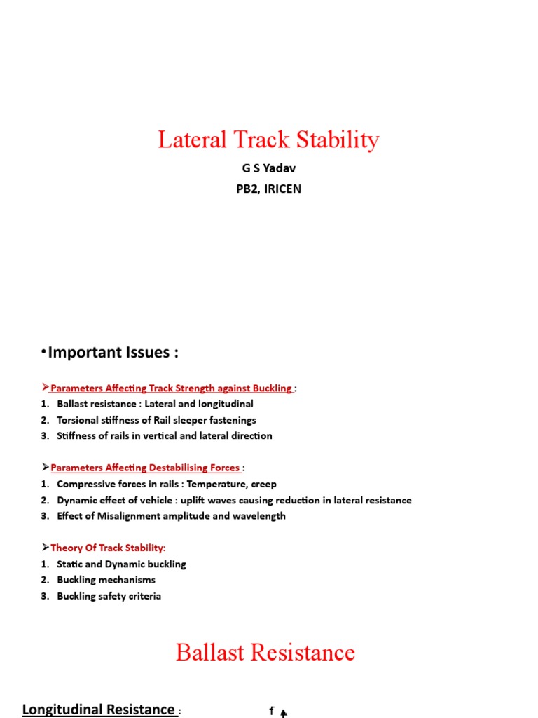 Lateral Stability of LWR Track | PDF | Track (Rail Transport) | Buckling
