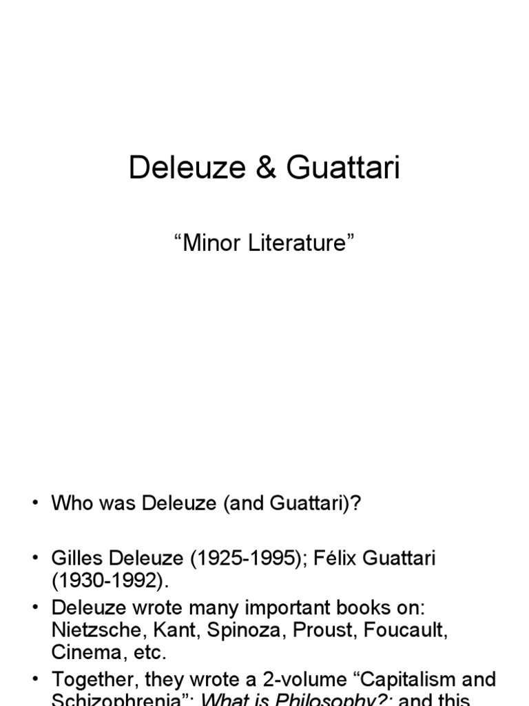 Deleuze & Guattari | PDF | Gilles Deleuze