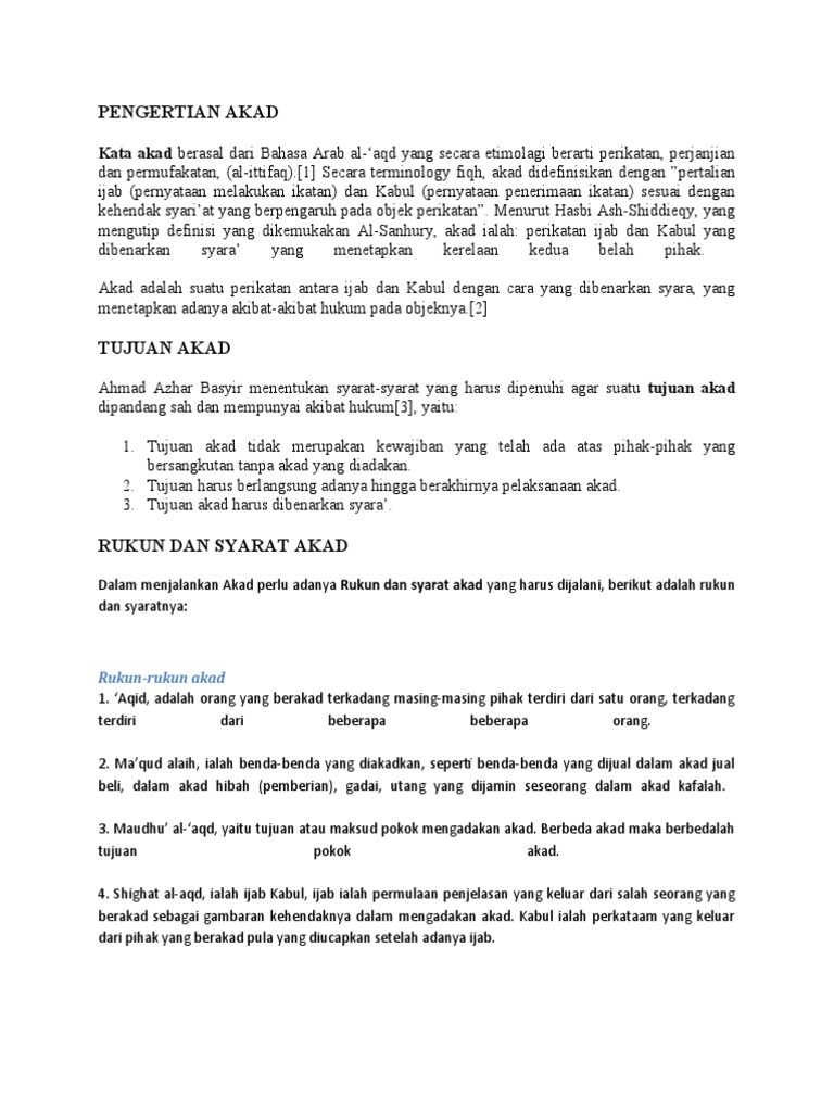 Pengertian Akad | PDF