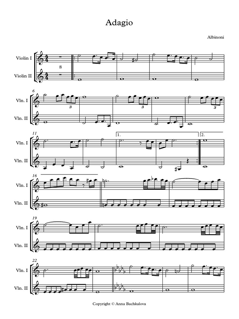Adagio Albinoni | PDF