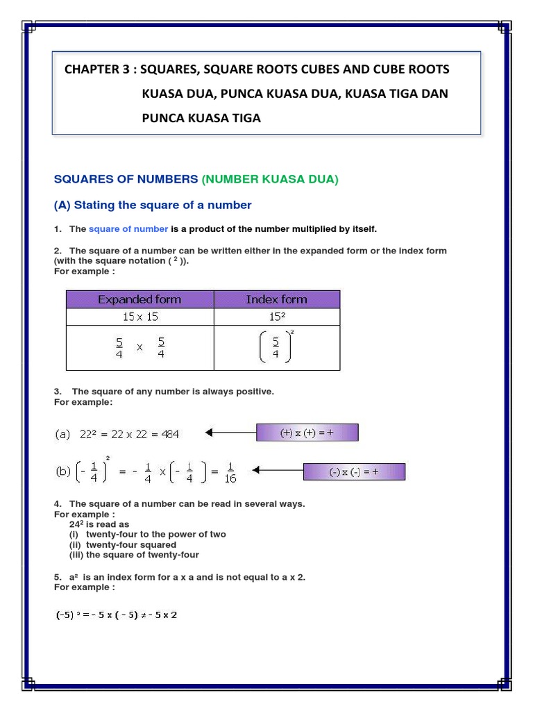 Form 1 Chapter 3 Notes | PDF | Fraction (Mathematics) | Numbers