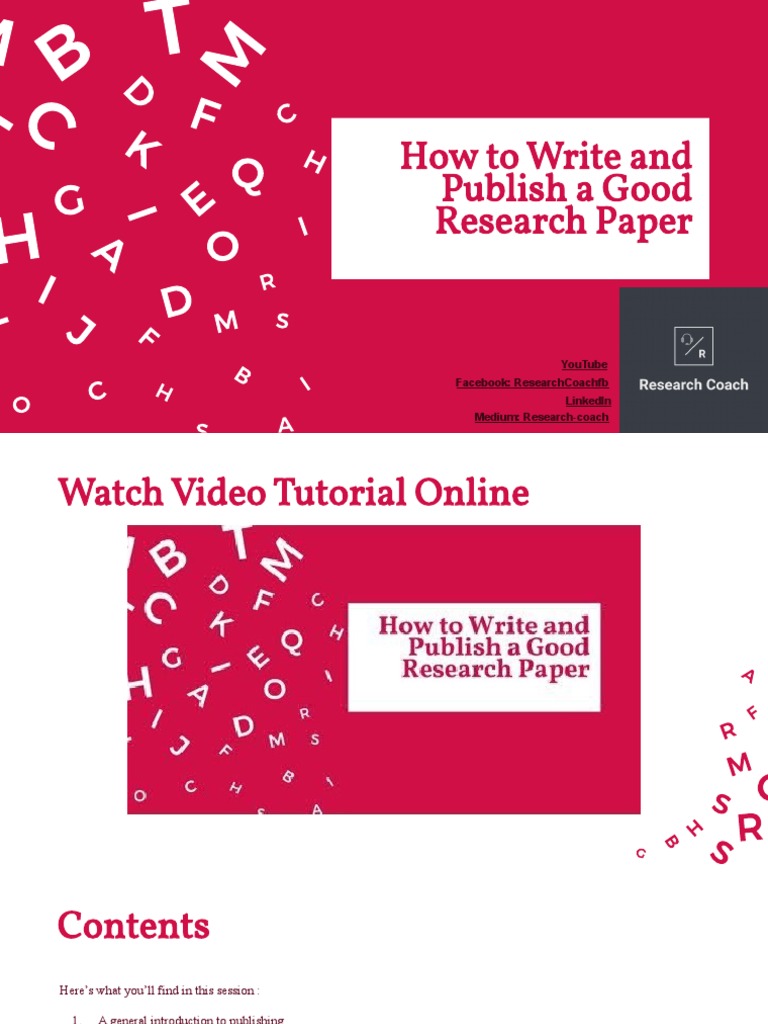 How To Write A Good Research Paper | PDF | Academic Journal ...