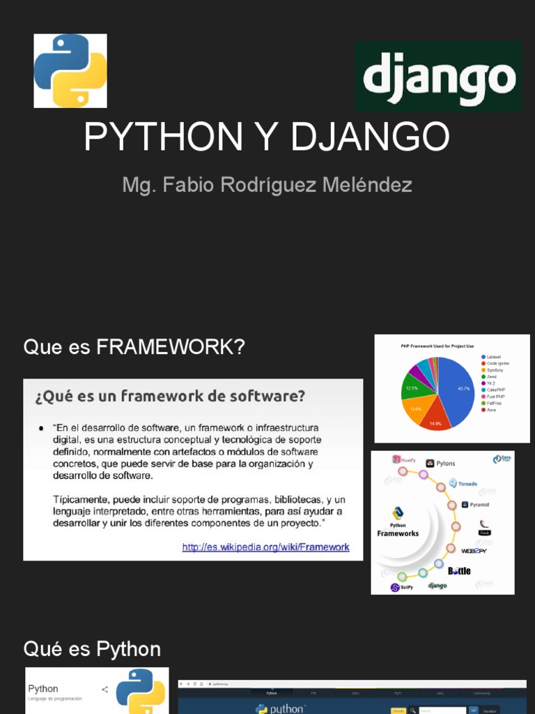 Clase 2 - Definición de Python, Framework | PDF