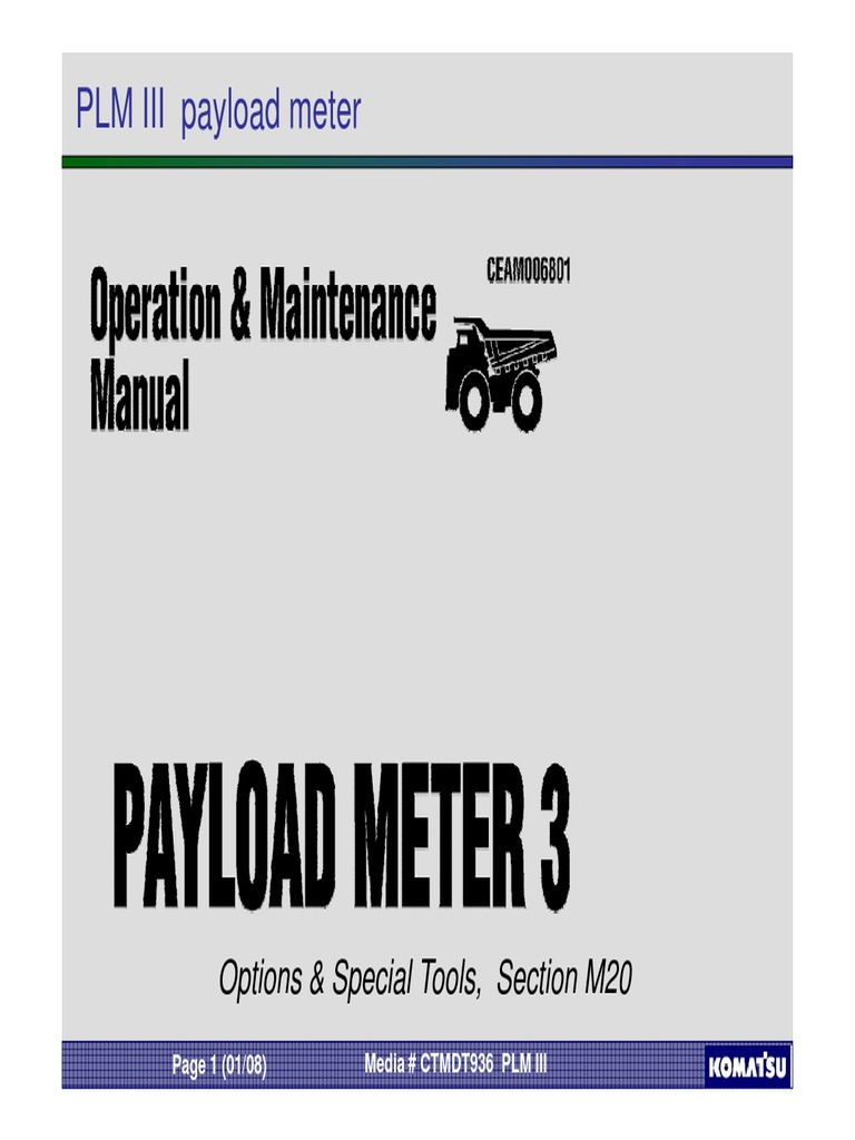 PLM III Payload Meter: Options & Special Tools, Section M20 | PDF | Zip ...