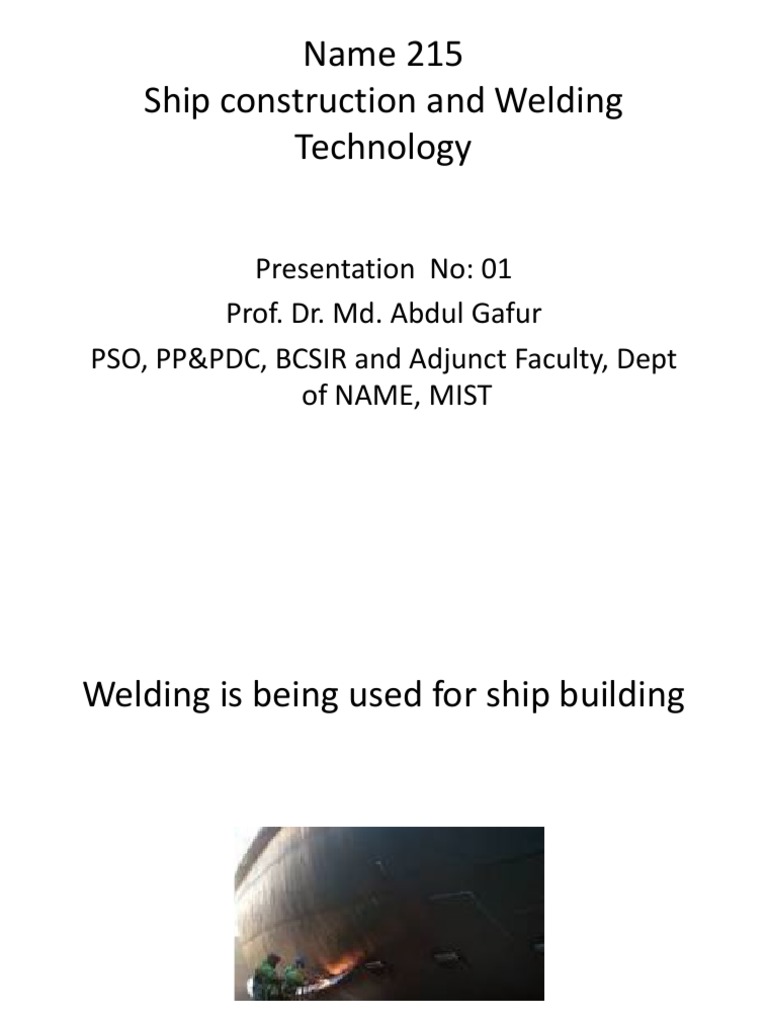 Ship Welding Techniques | PDF | Welding | Construction