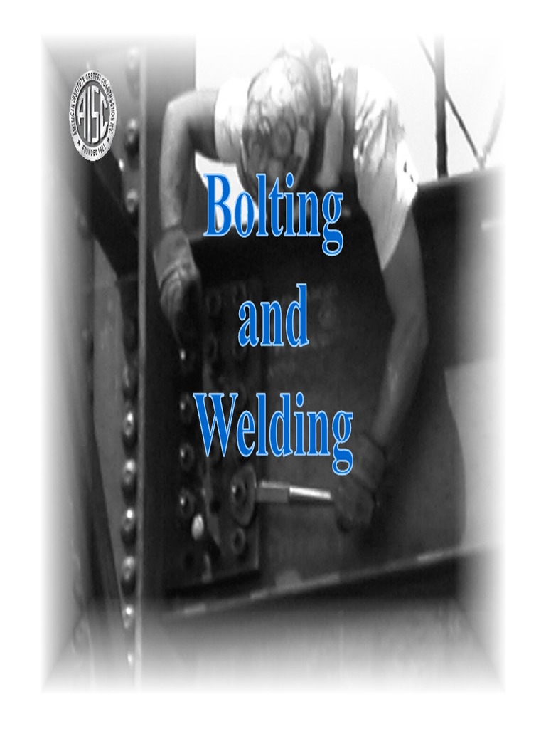 Aisc Bolting and Welding 190606215451 PDF | PDF | Welding | Construction