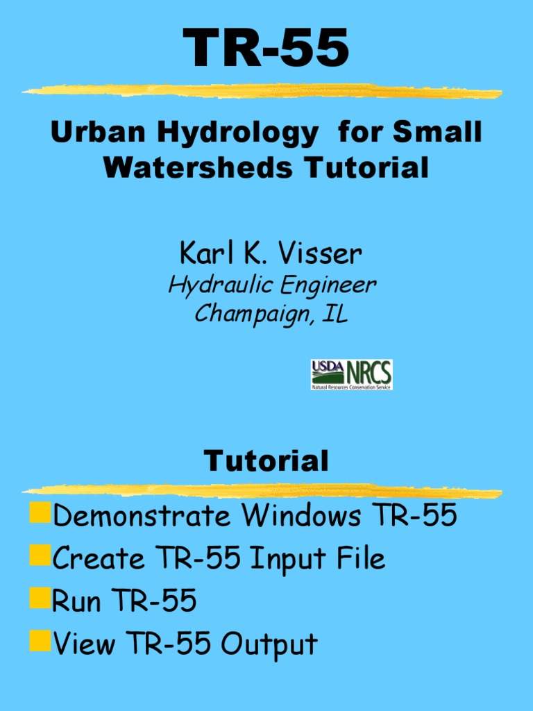Hydrology tr55 Tutorial | PDF | Hydrology | Water