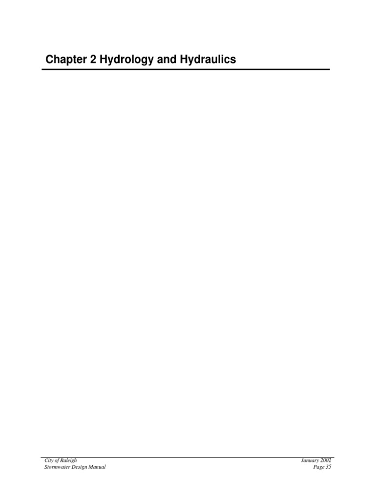Chapter 2 Hydrology and Hydraulics: City of Raleigh Stormwater Design ...