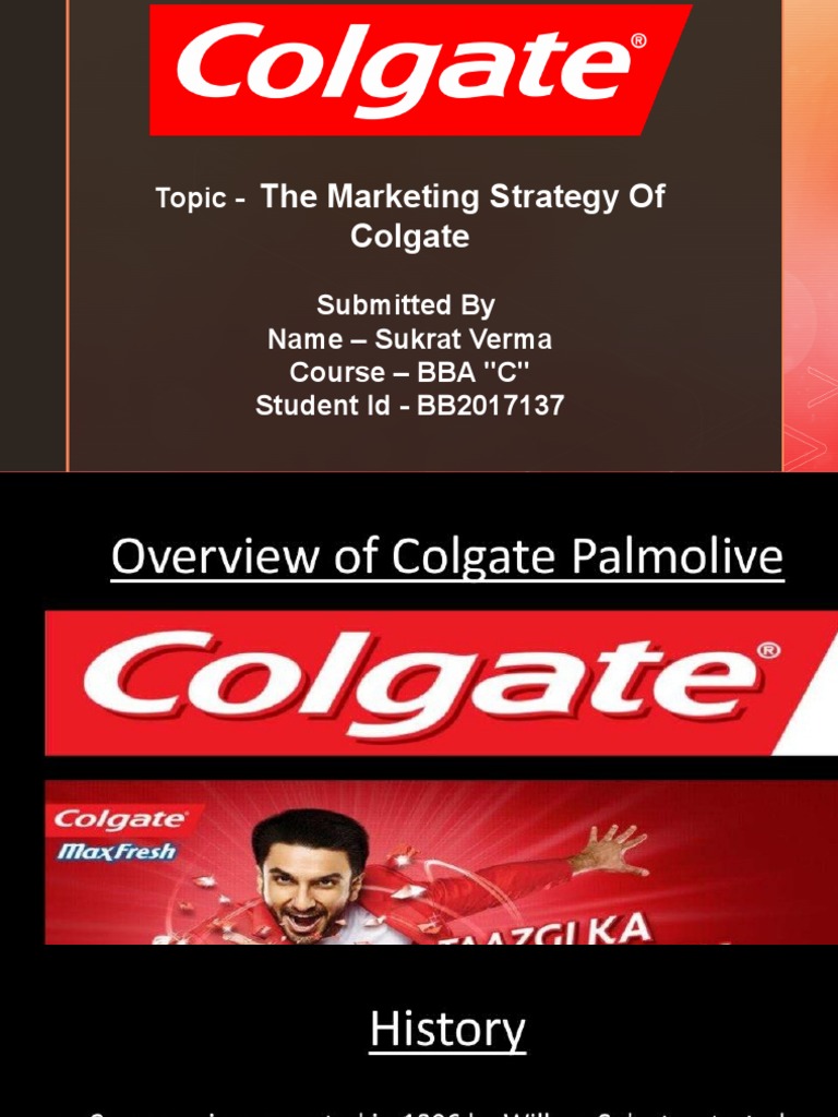 The Marketing Strategy of Colgate | PDF