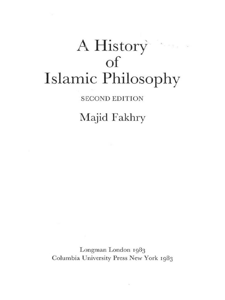 HIstory of Islamic Philosophy PDF | PDF | Philosophical Theories ...