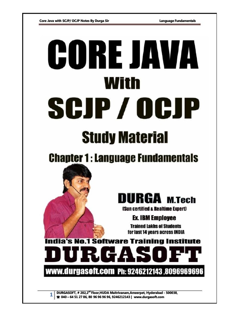 Core Java With SCJP Ocjp Notes by Durga PDF | PDF | Reserved Word ...