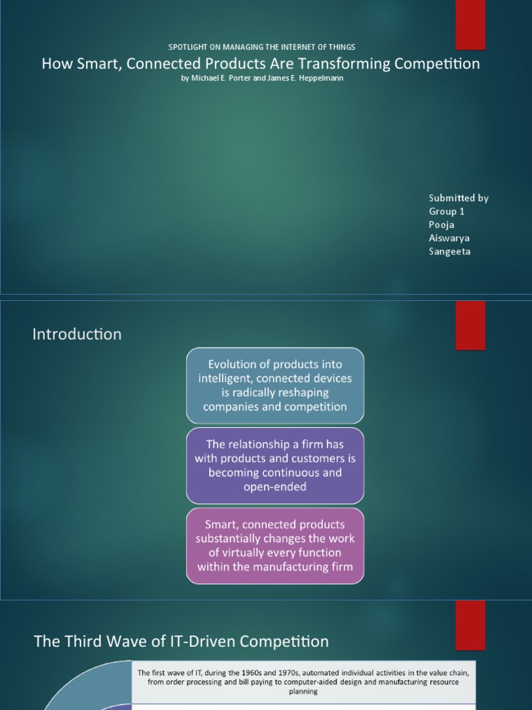 How Smart, Connected Products Are Transforming Competition: Spotlight ...