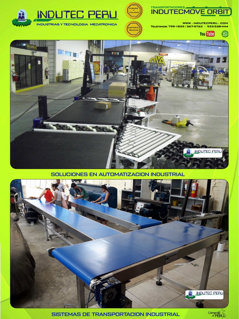 INDUTEC PERU Brochure 2020 Faja Plana PDF | PDF | Mecatrónica | Ingeniería