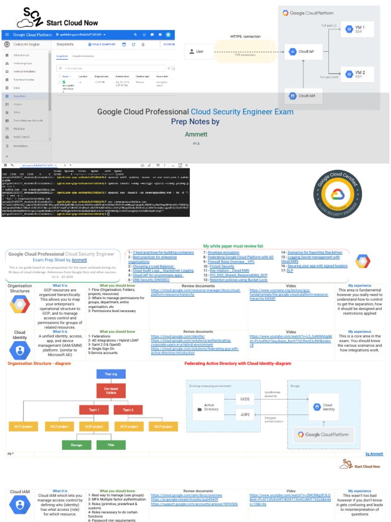 Google Cloud Security Engineer Exam Prep Sheet | PDF | Cloud Computing ...