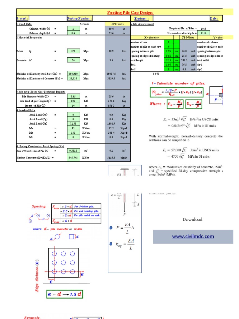 Pile Cap Design Calculations With CSI SAFE | PDF | Deep Foundation ...