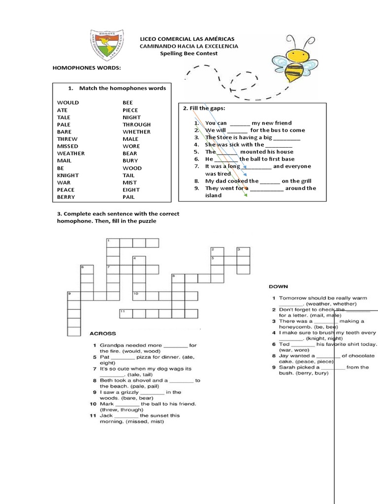 Spelling Bee Contest Activity | PDF