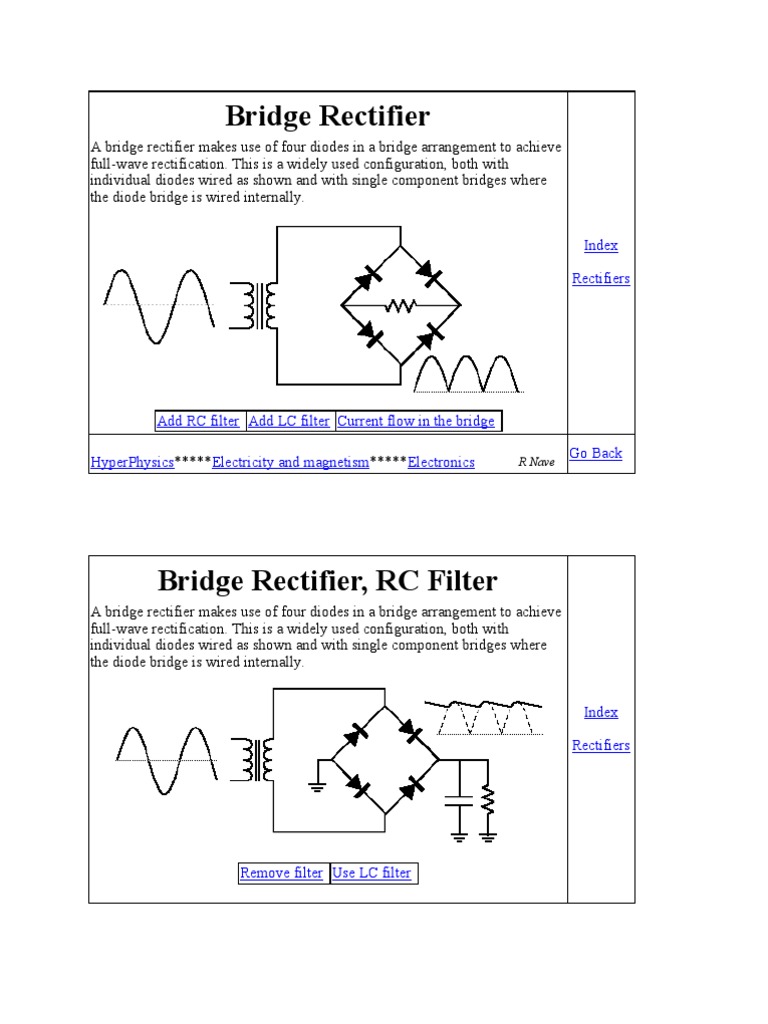 Bridge Rectifier | PDF | Rectifier | Power Electronics