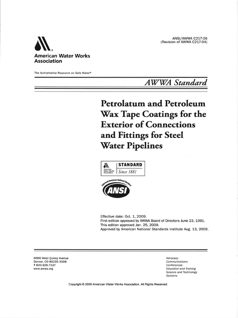 Awwa C217-09 | PDF