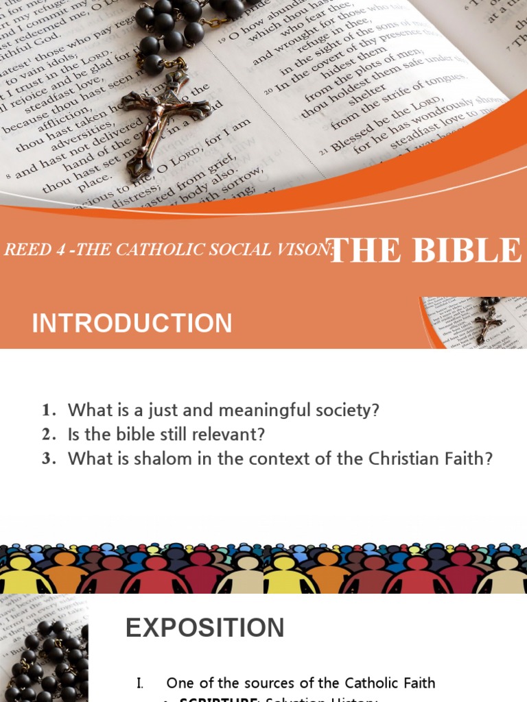 The Bible: Reed 4 - The Catholic Social Vison | PDF | Twelve Minor ...