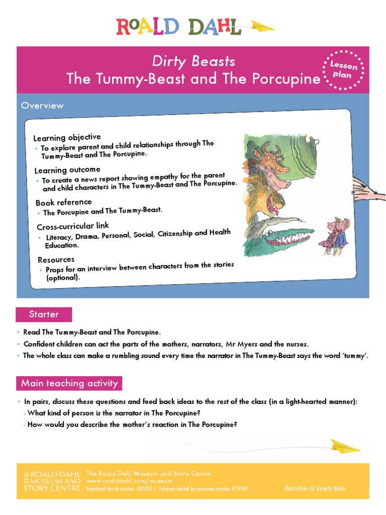 The Tummy-Beast and The Porcupine: Dirty Beasts | PDF