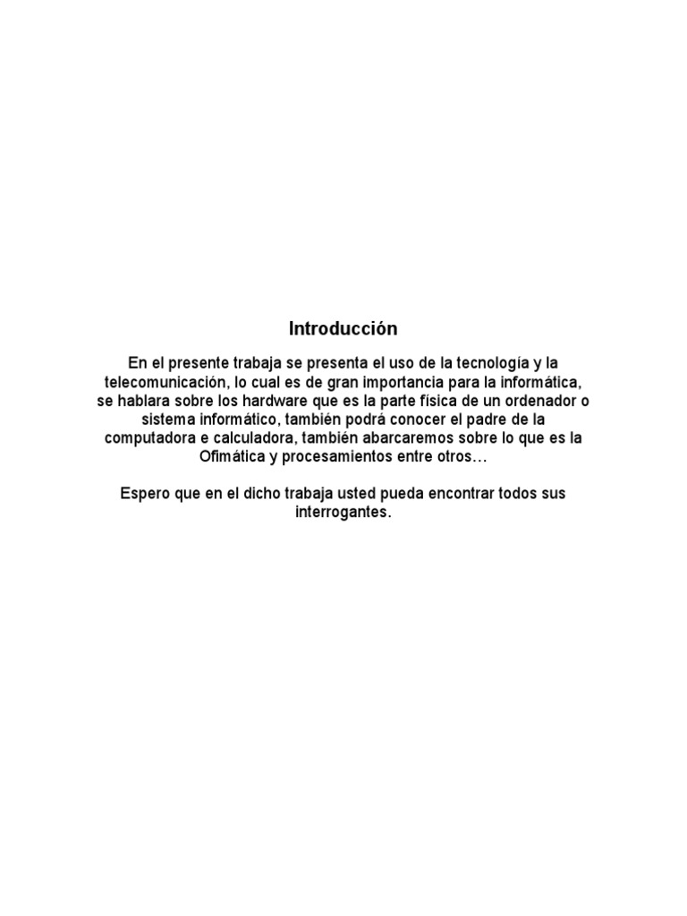 Introduccion de Ofimatica | PDF | Programa de computadora | Programación